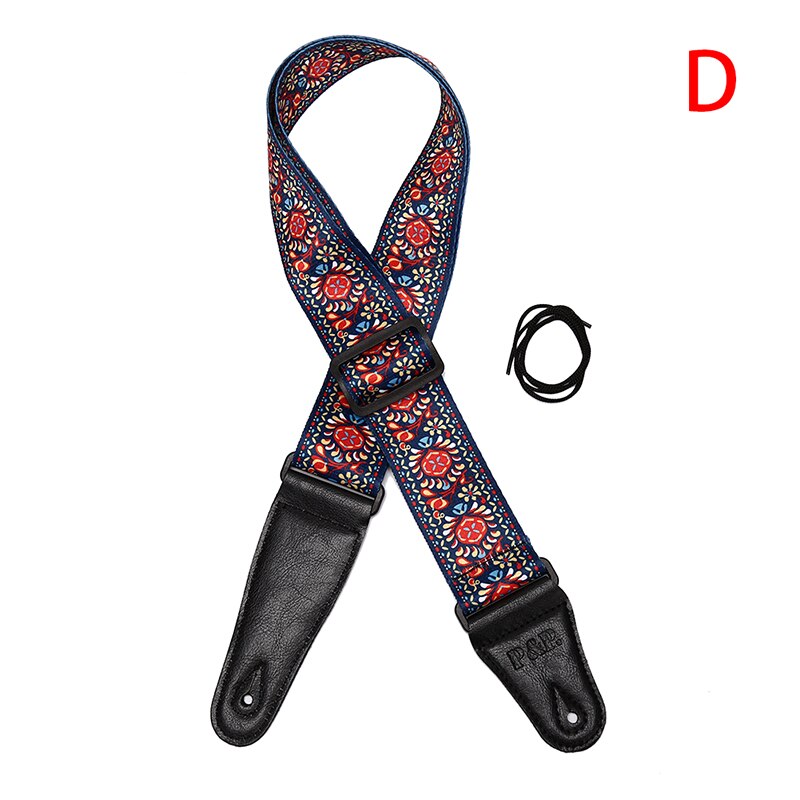 4 Types Adjustable Embroidered Cotton Guitar Strap... – Vicedeal
