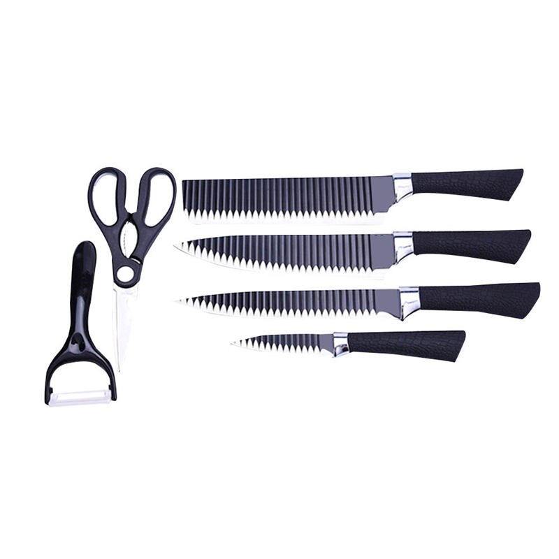 6 pcs/set Stainless Steel Kitchen Knife Set Wave S... – Grandado