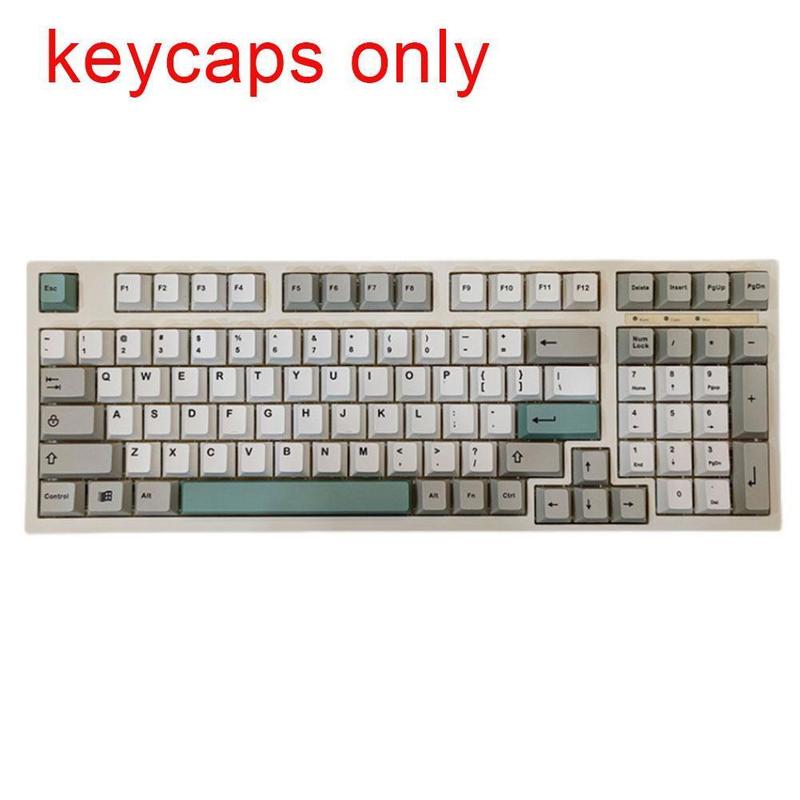 126/134 Keys/set 9009 Retro Gray White Keycaps PBT... – Vicedeal
