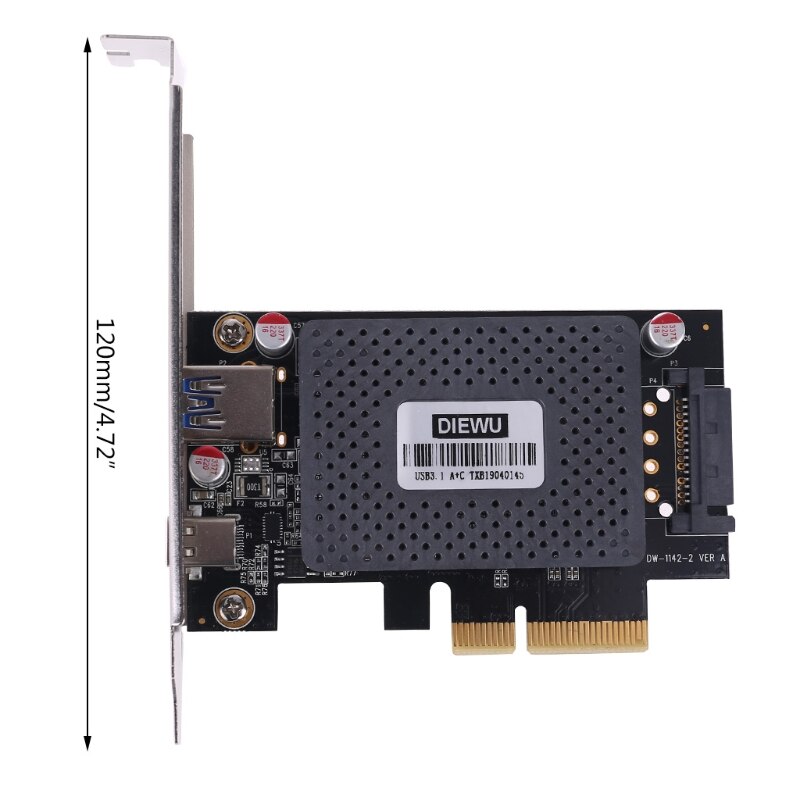 10Gb/s PCI Express PCIe to USB Type A Type C Riser... – Vicedeal