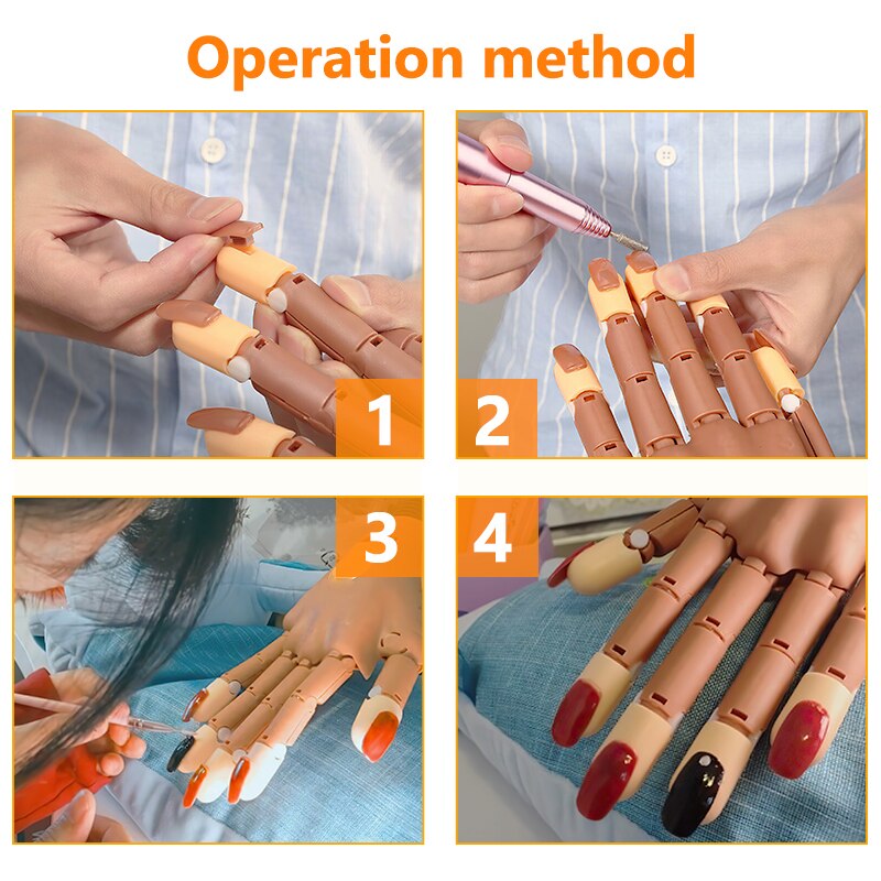 Manicure Practice Hand Flexible Reusable Hand Mode... – Grandado