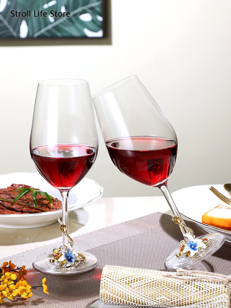 Kristall Rotwein Tasse Champagner Gläser Set Kreat... – Vicedeal