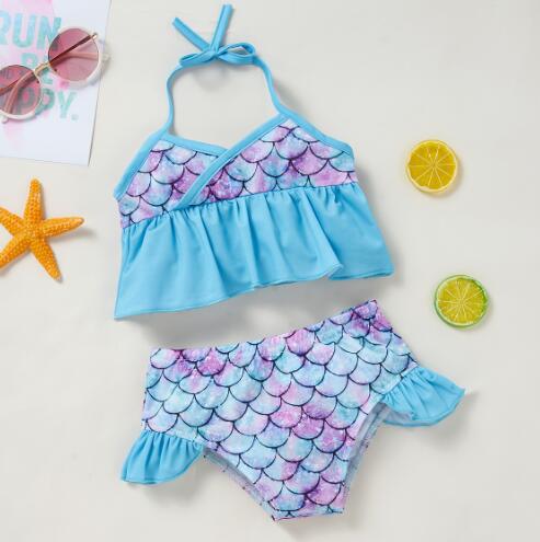Summer Toddler Girls Two Piece Swimsuits Cute Merm... – Grandado