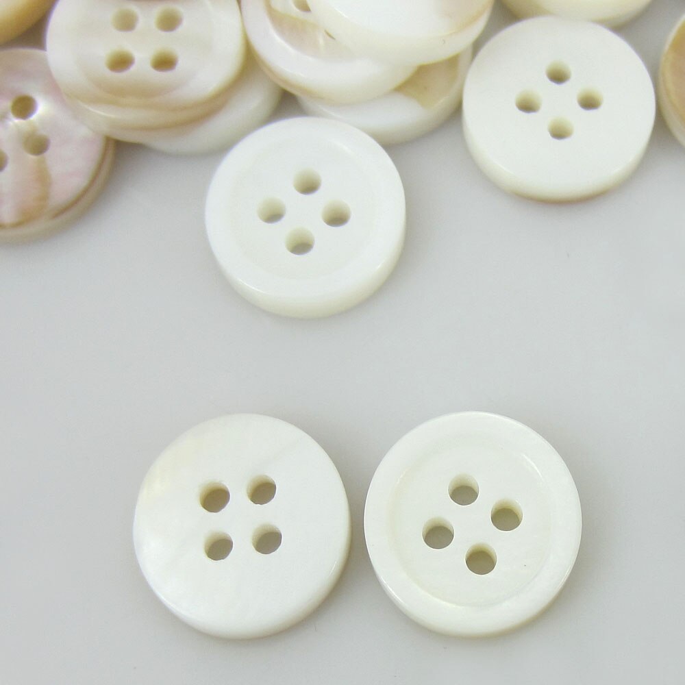 30Pcs Real Mother of Pearl Round Buttons 4 hole Se... – Vicedeal