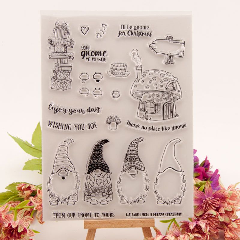 Santa Gnome Seal Stamp with Cutting Dies Stencil S... – Grandado