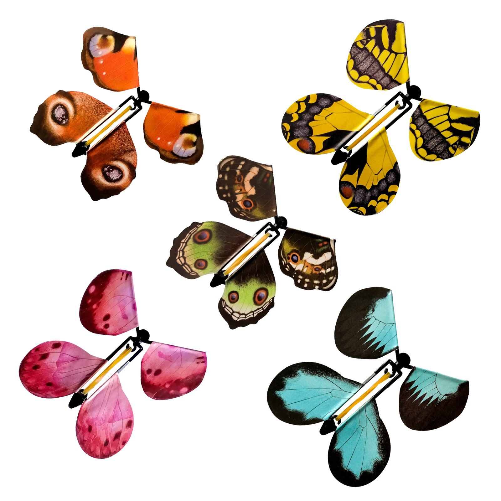 Wrap Magic Flying Butterfly Clockwork Rubber Band ... – Grandado