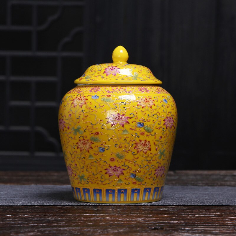 European Style Painted Ceramic Sealed Tea Cans wit... – Grandado