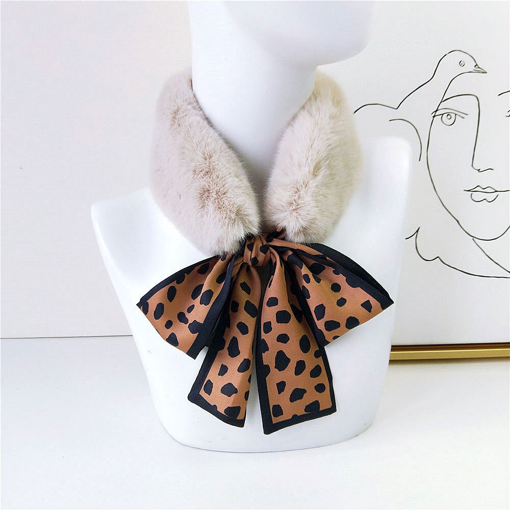 Fular largo de piel sintética para mujer, pañuelo ... – Vicedeal