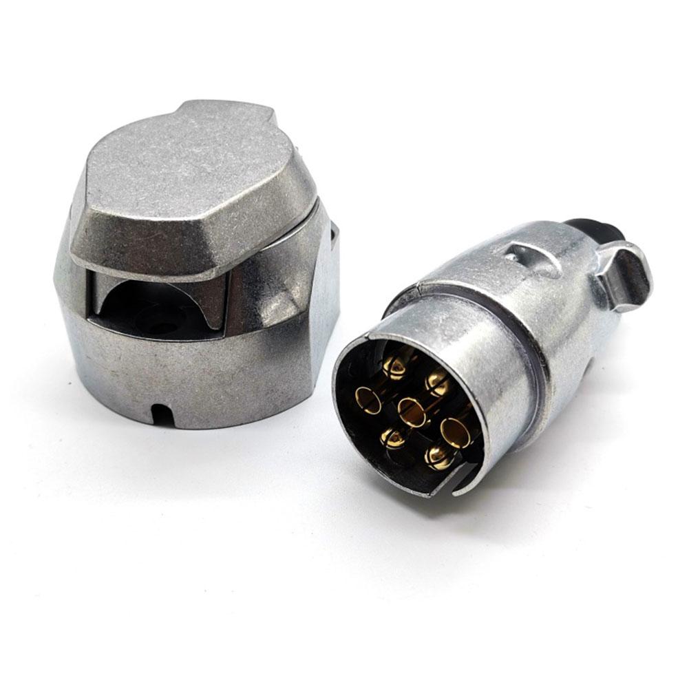 12V 7 Pin Trailer Stopcontact Set Aluminium Plug T... – Vicedeal