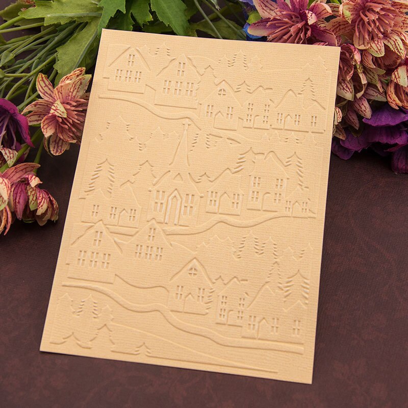 House Tree Textured Embossing Folder Plastic Card ... – Vicedeal