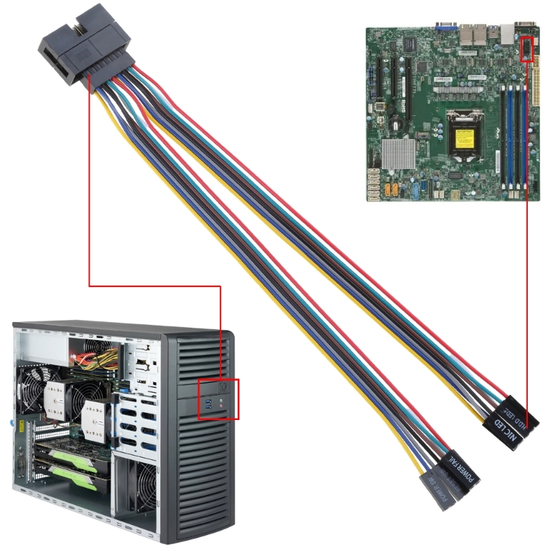 Multi Functional Supermicro Front Panel Connector ... – Grandado