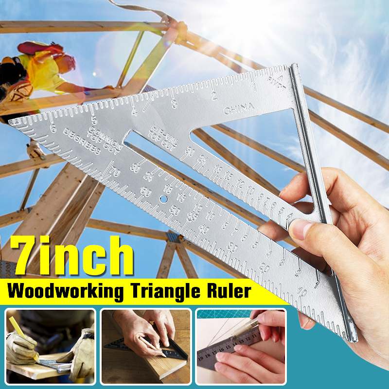 7 Inch Aluminum Alloy Measuring Ruler Speed Square... – Grandado