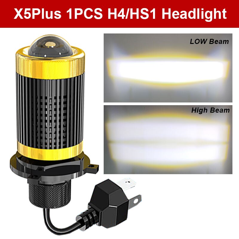 X5Plus H4 LED Moto H6 BA20D LED Motorcycle Headlig... – Grandado