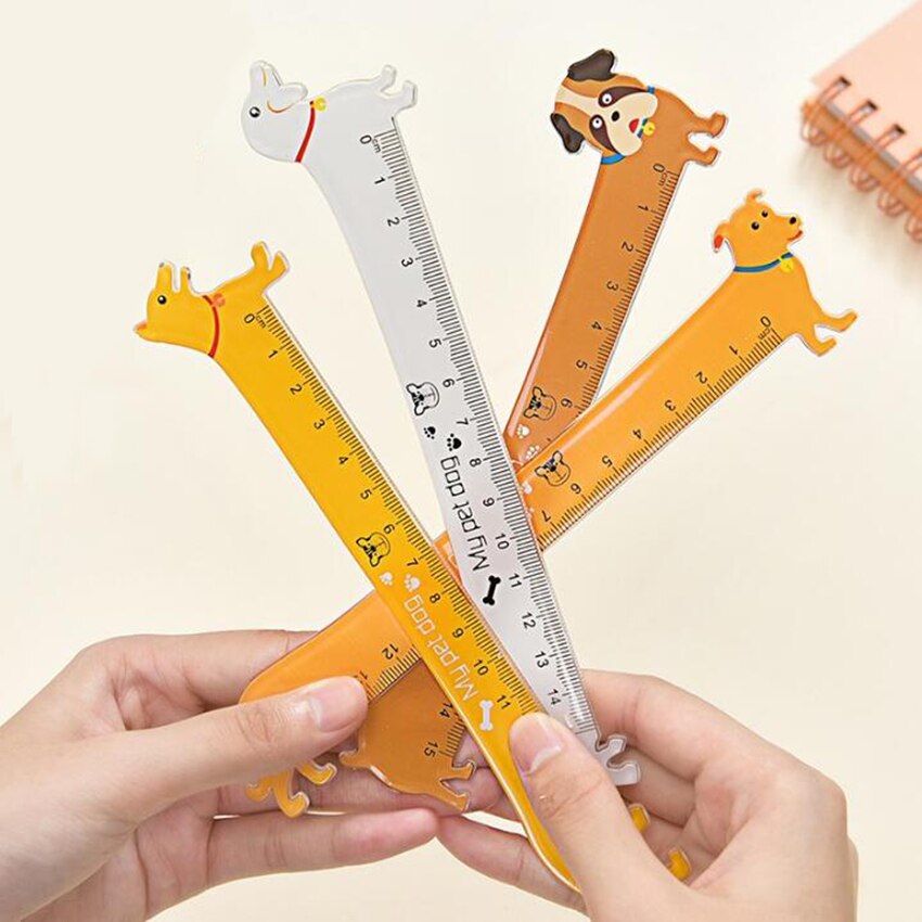 1pc Kawaii Long Dog 15cm plastic straight ruler cu... – Grandado