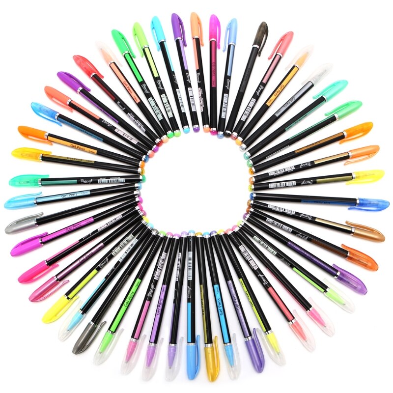 48 Unique Colors Gel Pens Adult Art Markers Kid Dr... – Vicedeal