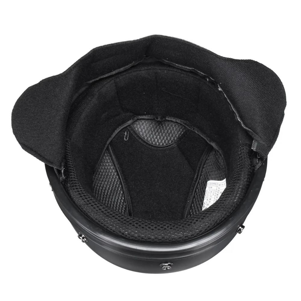 Retro Vintage Motorhelm Veiligheid Half Helm Met Z... – Vicedeal