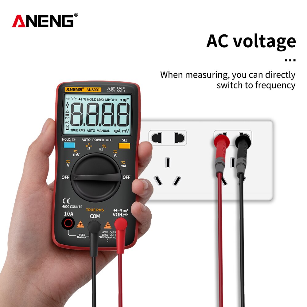 AN8001 capacitor tester Digital Multimeter profesi... – Grandado