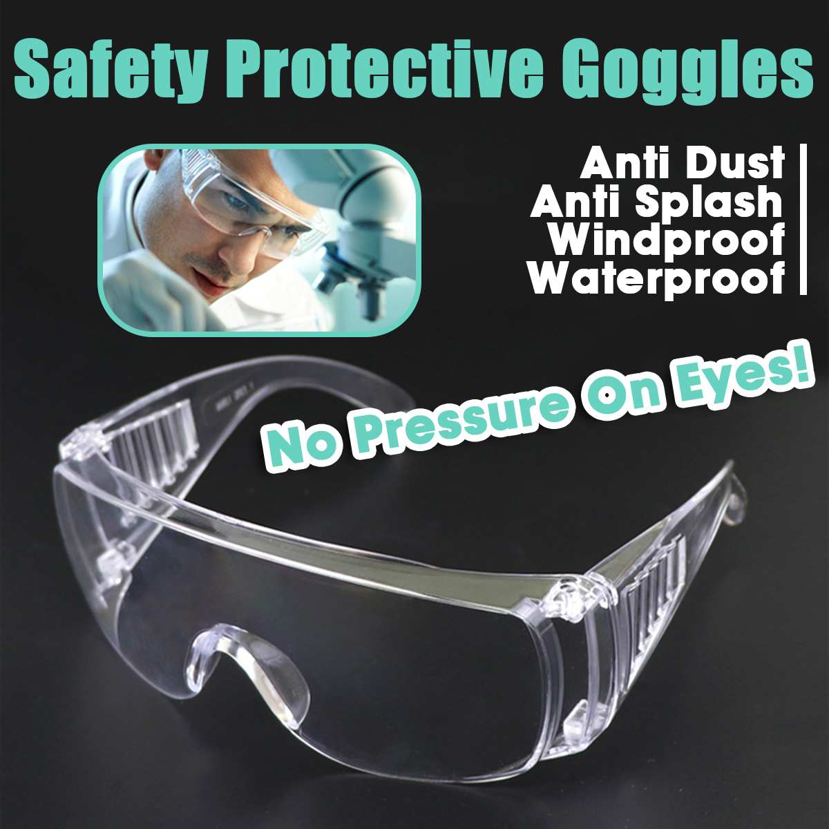 Anti Fog Bril Transparante Grote Frame Platte Lich... – Vicedeal