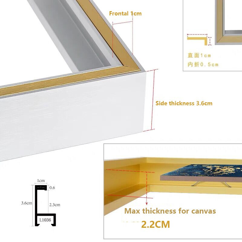 Light Gold with Silvery Mixed Color Photo Frame DI... – Grandado