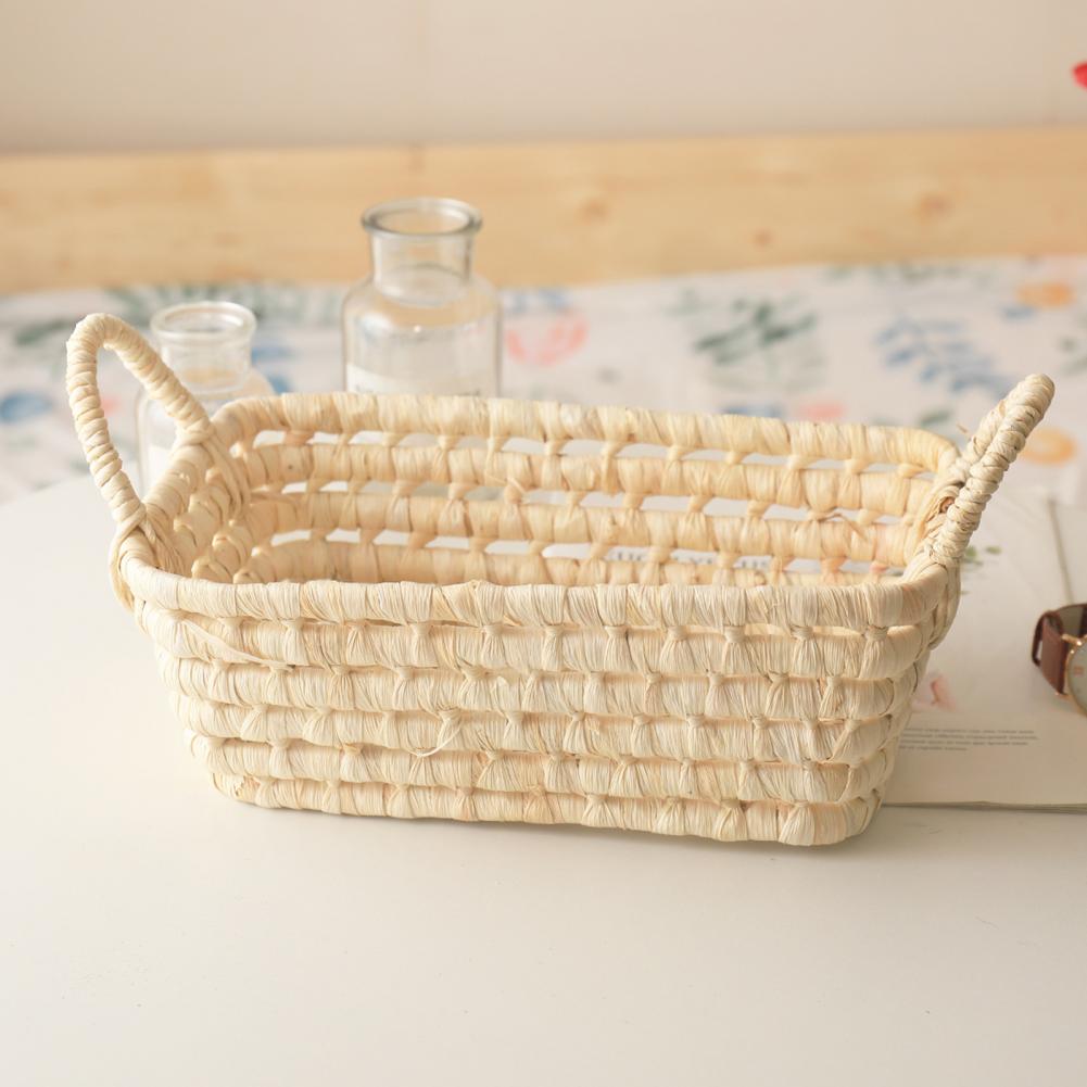 Storage Basket Sundries Organizer Hand-woven Fabri... – Grandado