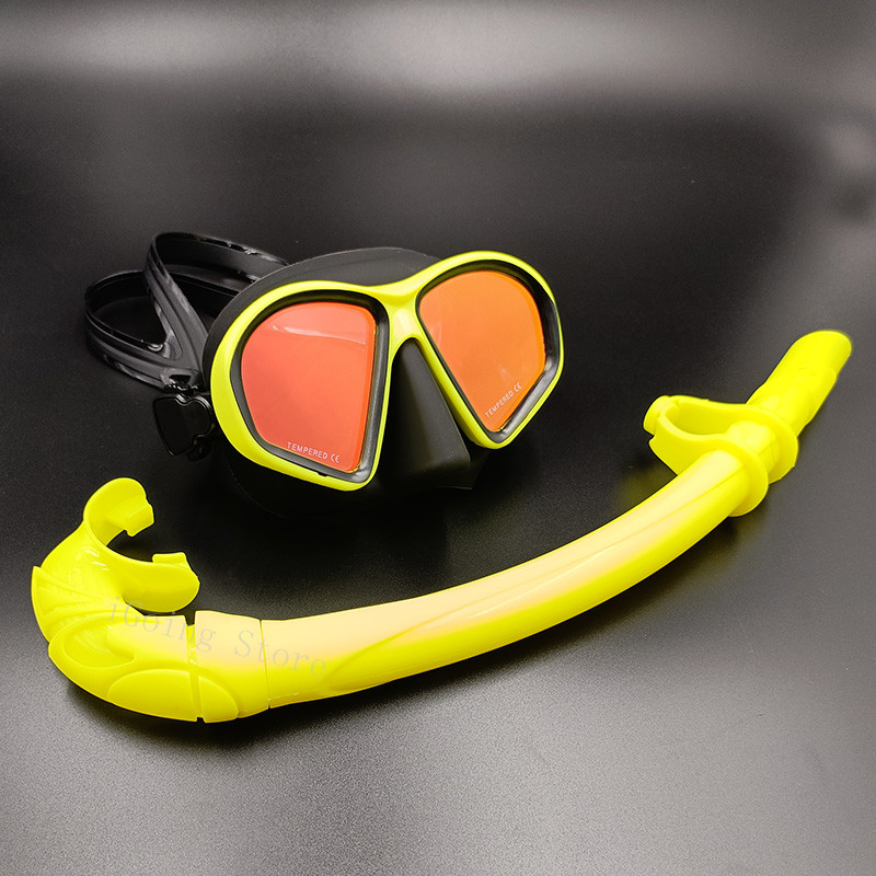 Mirror Low Volume Scuba Diving Mask And Snorkel Se... – Grandado