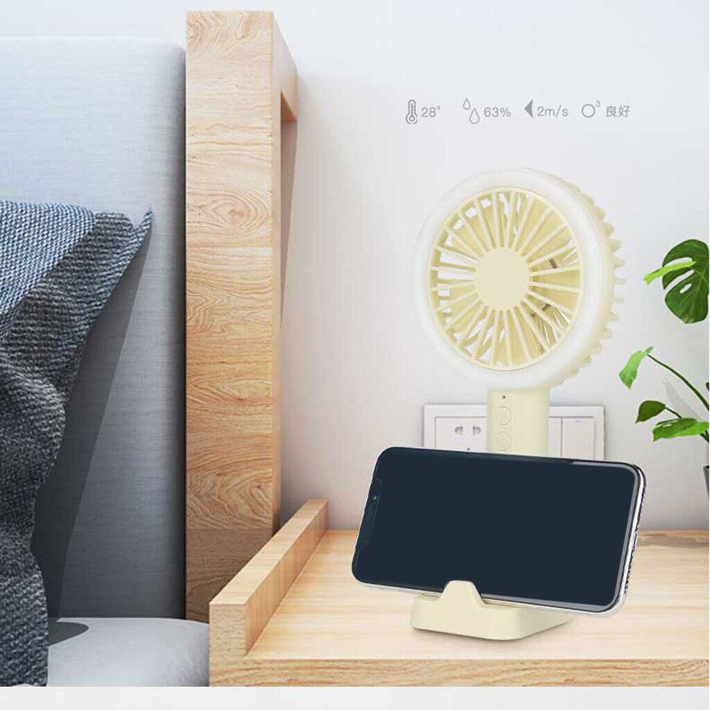 Air Fan Cute Cartoon Handheld USB Rechargeable Fan... – Grandado