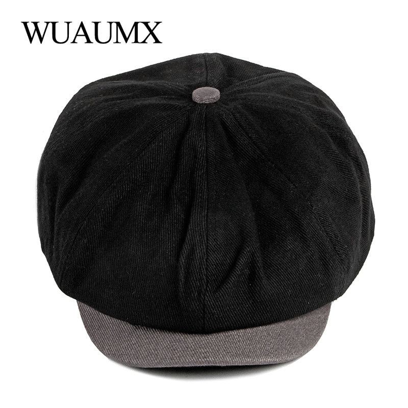 Wuaumx Spring Herringbone Flat Caps Eight blade Ca... – Grandado