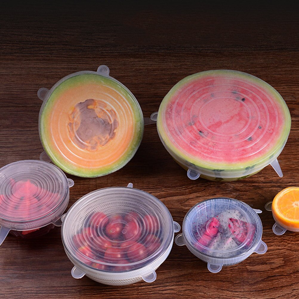6pcs Reusable Silicone Lids Stretchable Food Silic... – Vicedeal
