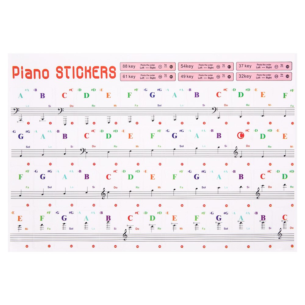 88/61/54/49/37/32 Transparent Detachable Music Dec... – Grandado