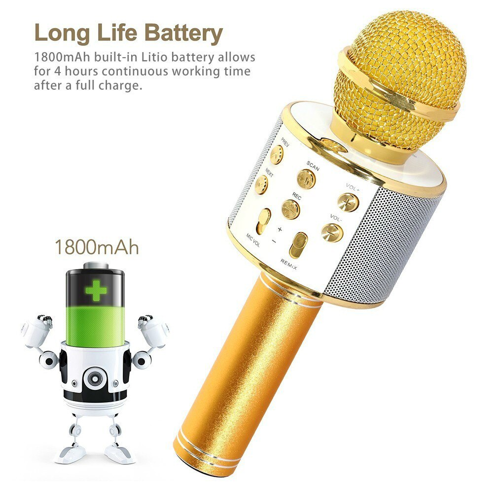 Bluetooth Portable Wireless Condenser Handheld Mic... – Grandado