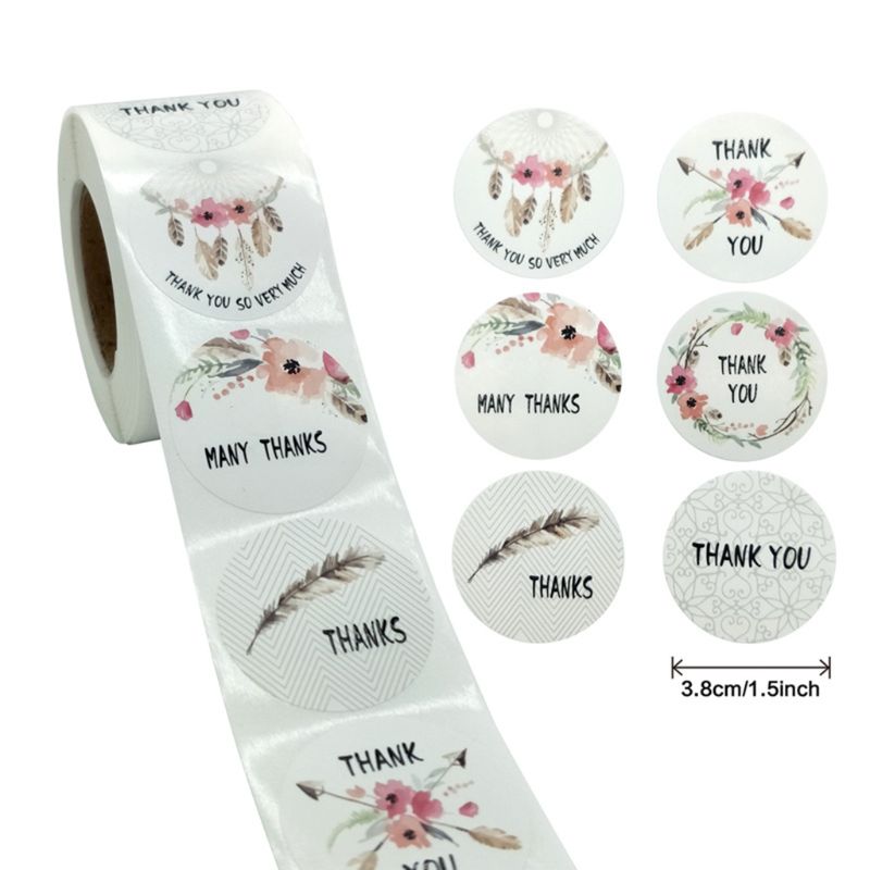 500 stuks ronde stickers met de tekst 'bedankt hee... – Grandado