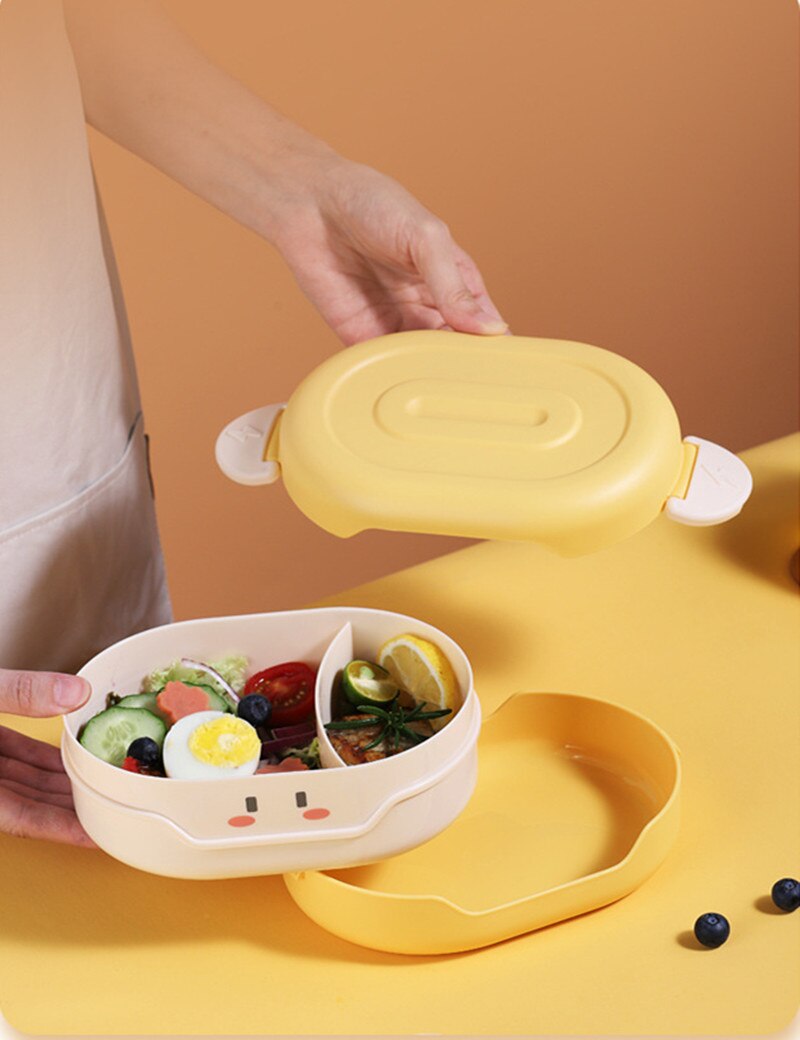 780ml Cartoon Healthy Plastic Lunch Box Cute Kids ... – Grandado