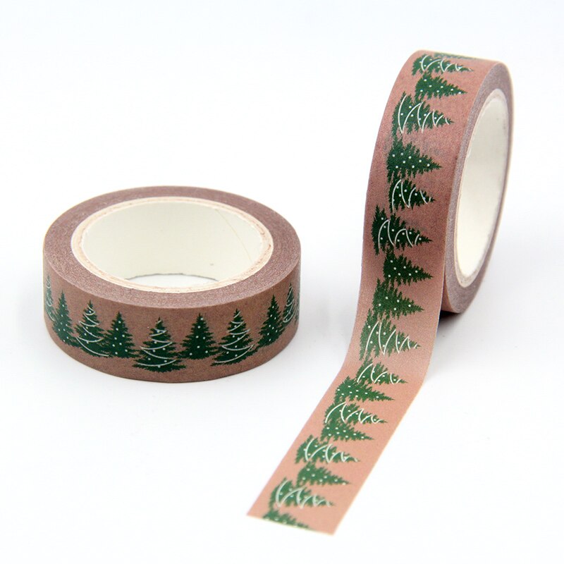 1PC 15mm*10m Kawaii Christmas Tree Washi Tapes for... – Grandado