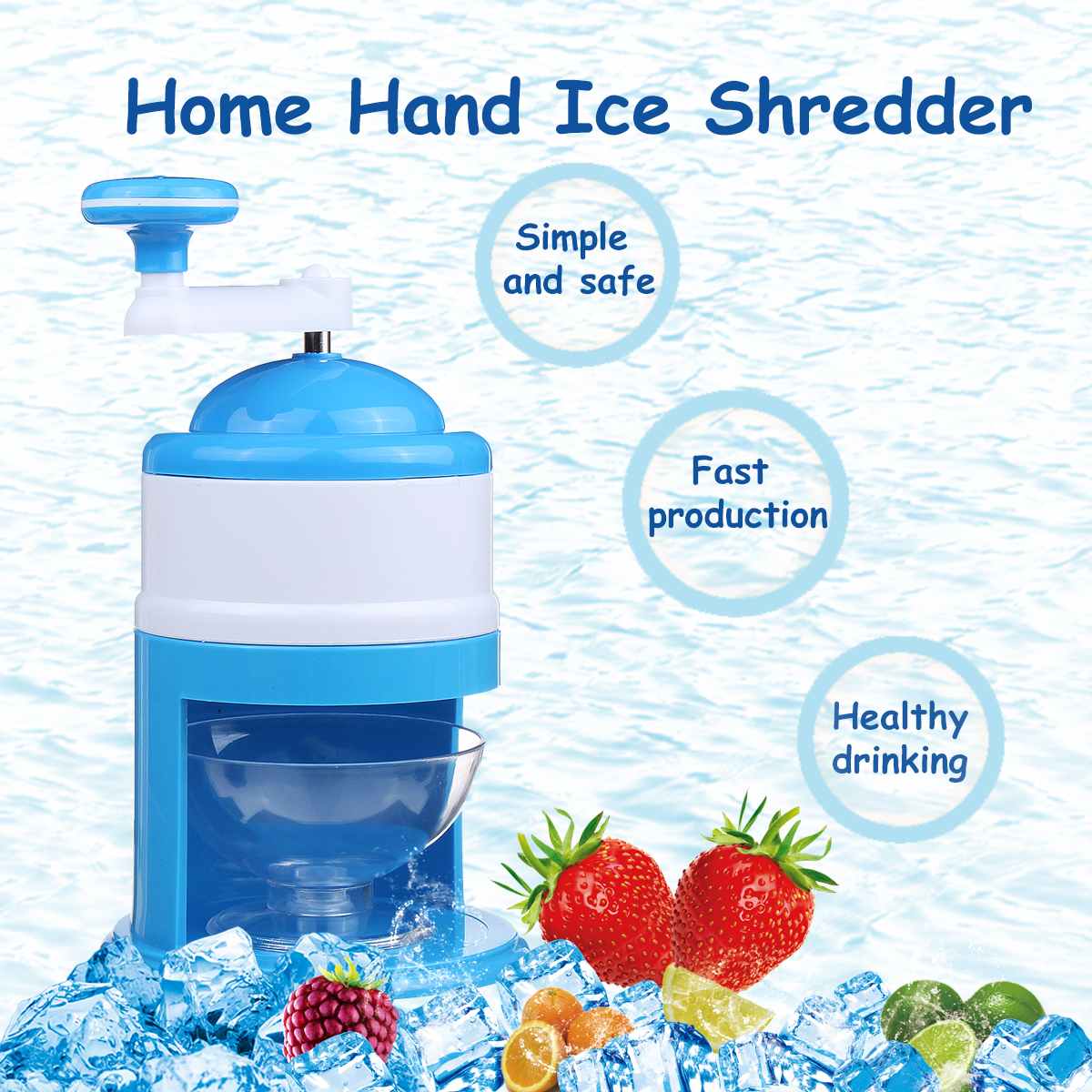 Portable Handhold Manual Ice Shaver Crusher Snow M... – Grandado