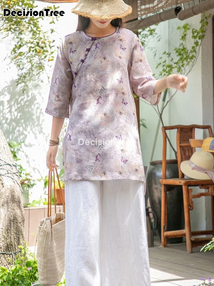 woman's chinese traditional clothing shirts ancien... – Grandado