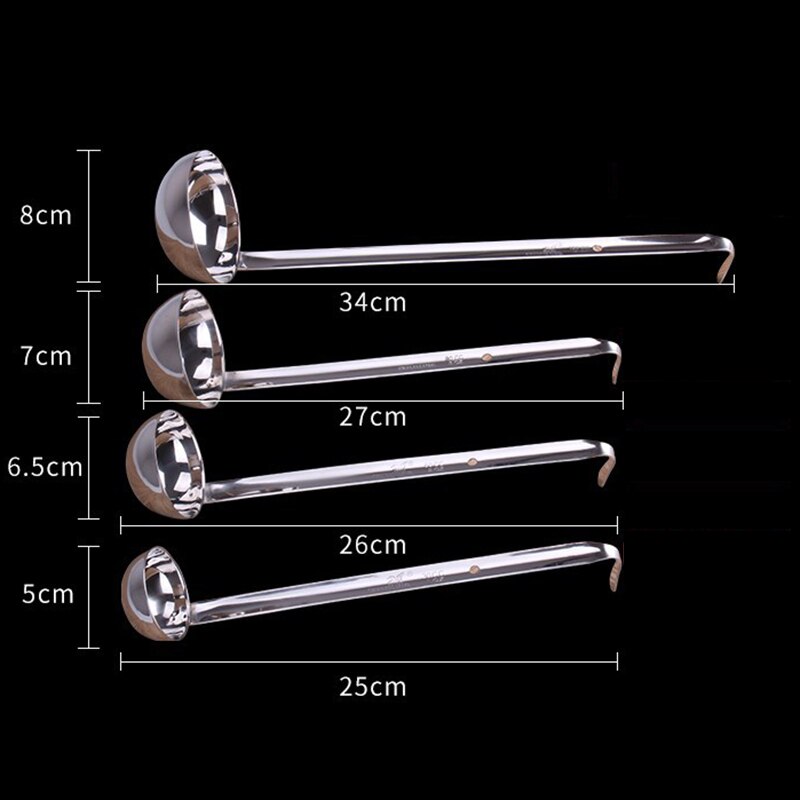 Set Van 4 Rvs Pollepel 2 Ounce 4 Ounce 6 Ounce 8 O... – Vicedeal