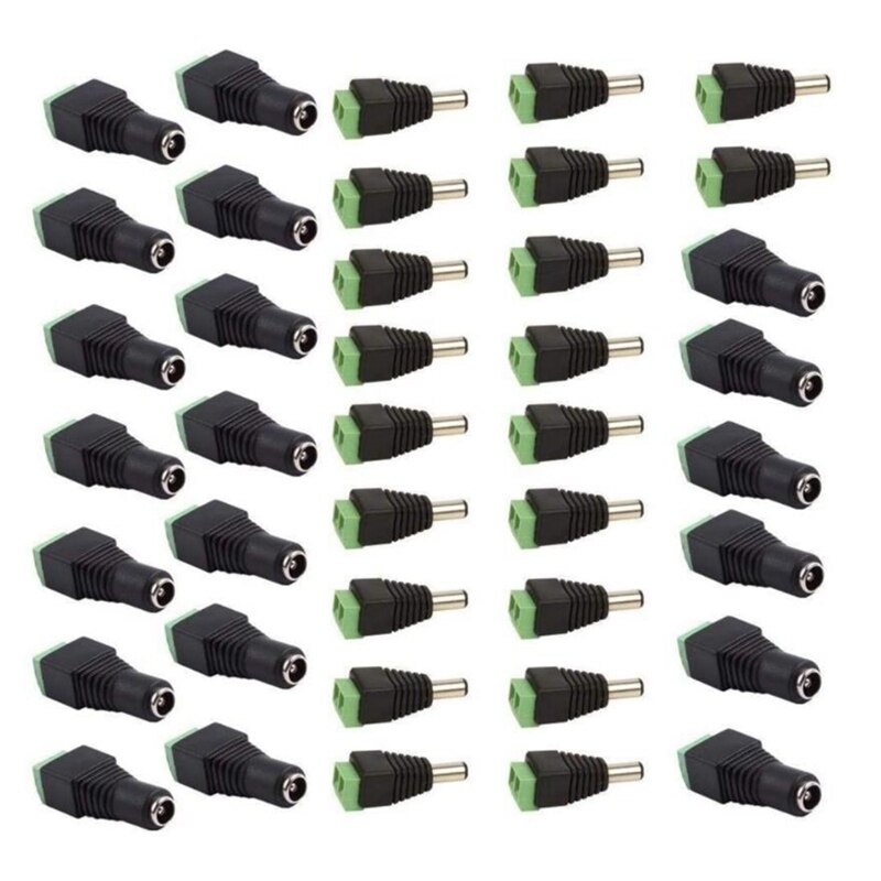 DC Power Connector 20 Pairs CCTV Power Connectors ... – Grandado