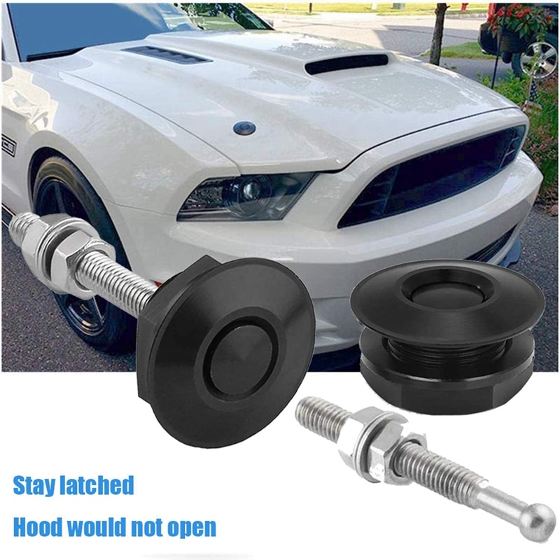 2X Button Quick Release Hood Pin Lock Clip Car Bum... – Grandado