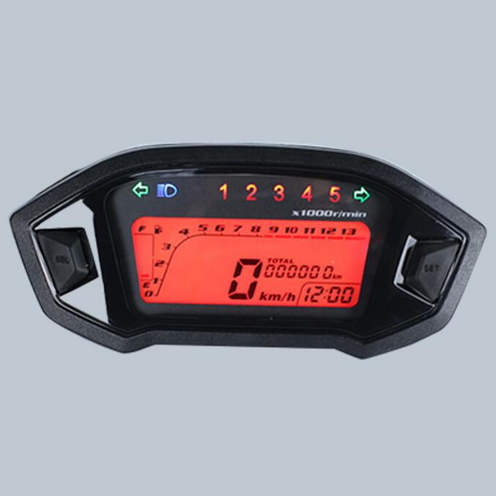 Motorcycle LCD Digital Speedometer Tachometer Odom... – Grandado