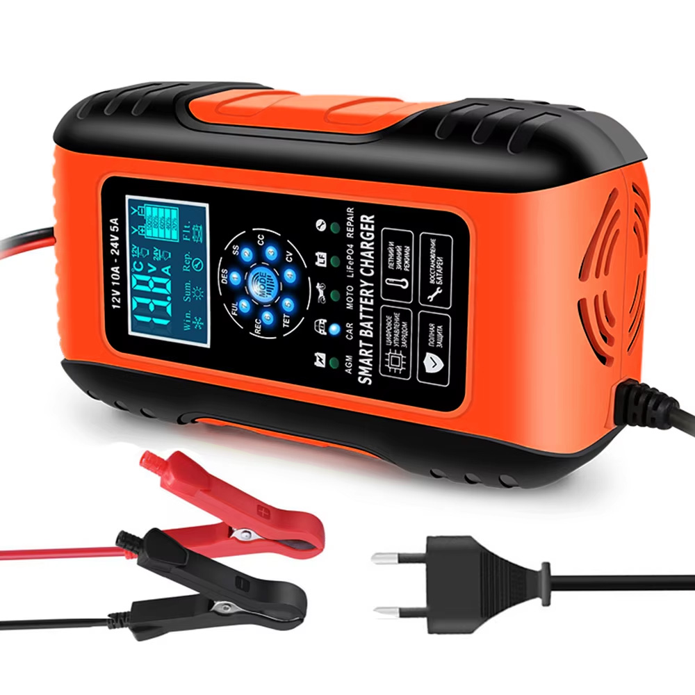 Motorcycles Car Battery Charger 12V 24V 10A Pulse ... – Grandado