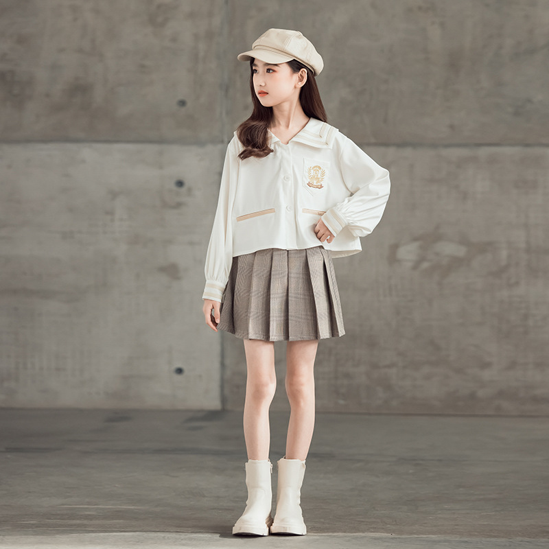 Children's Spring Polyester Blouse Suits Middl... – Grandado