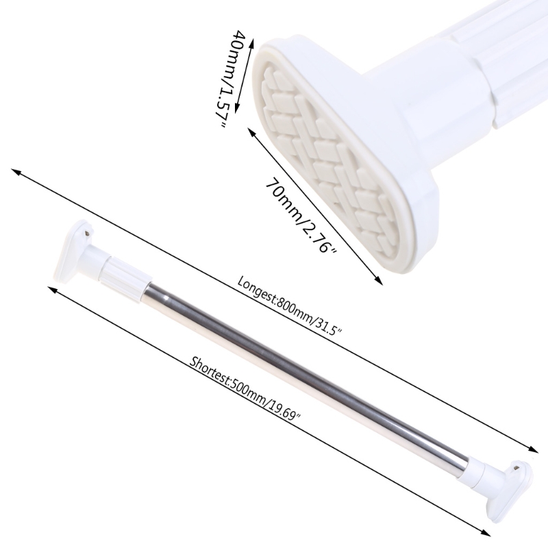 Extendable Telescopic Rods Shower Curtain Poles Cl... – Vicedeal