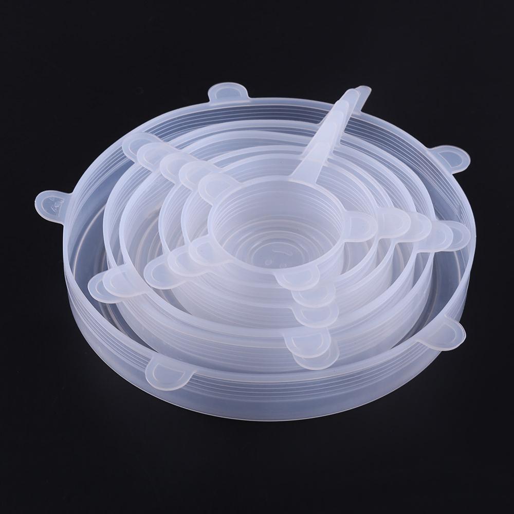 6 Pcs Reusable Food Packaging Cover Silicon Food F... – Grandado