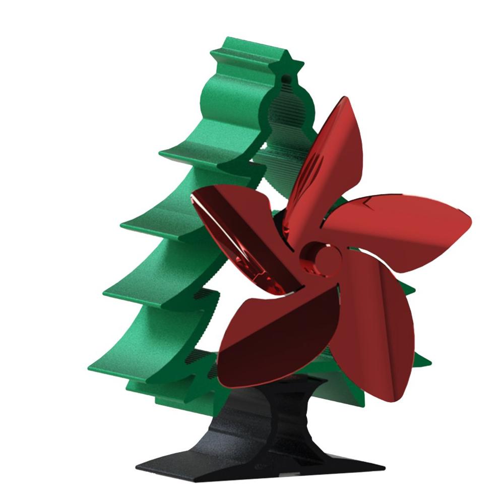 Christmas Tree Fireplace Fan 5-Blade Heat Powered ... – Vicedeal