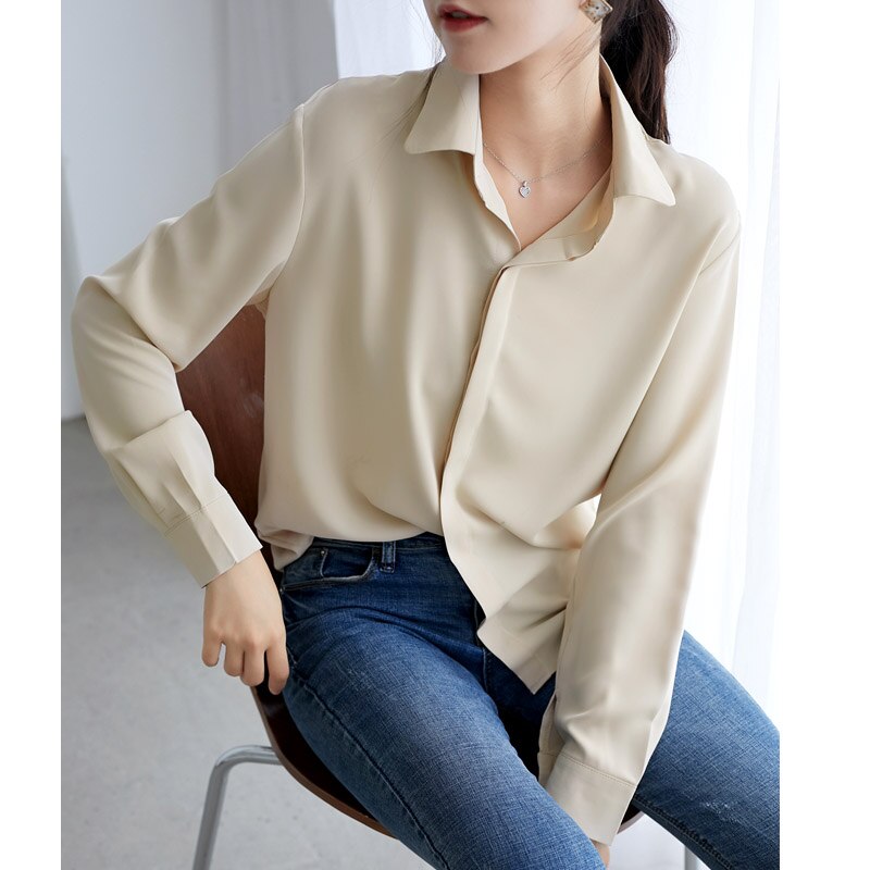 Seoulish Spring Summer Chiffon Korean OL Style Wom... – Grandado
