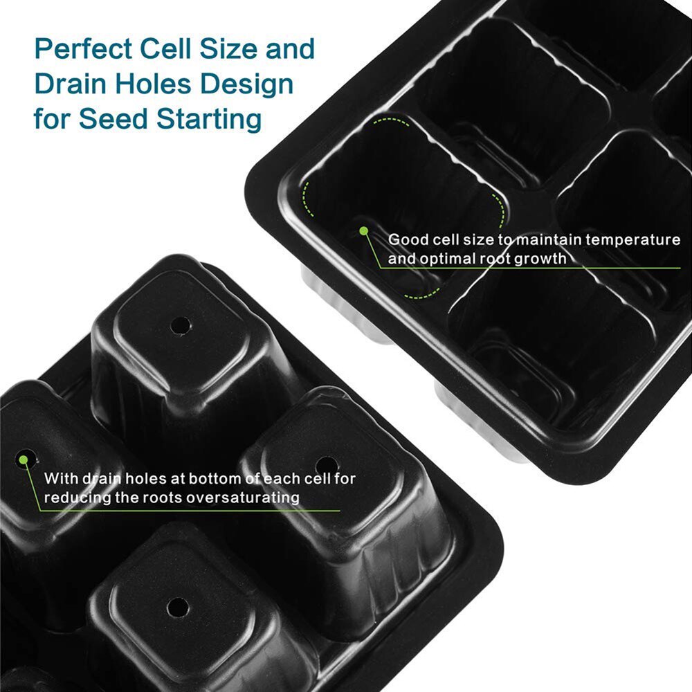 2PCS Seed Starter Trays 60 Large Cells Seedling Tr... – Vicedeal