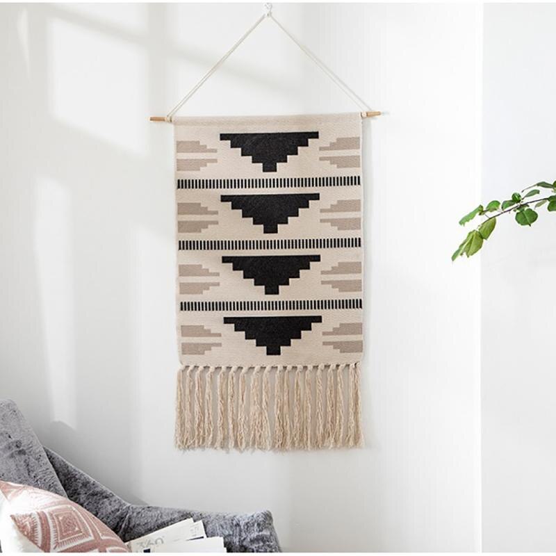 50x70cm Wall Hanging Cotton Linen Tapestry with Ta... – Grandado