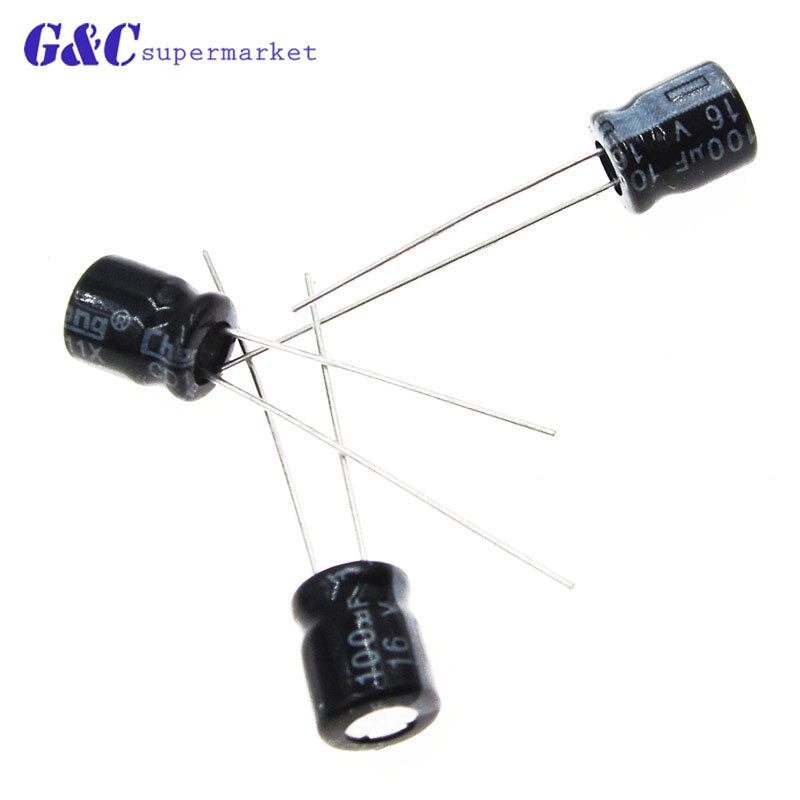 100/200PCS 100uF 16V Practical Radial Lead 5X7MM A... – Vicedeal