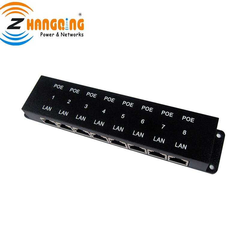 8 Port PoE Patch Panel For IP Camera PoE Injector – Vicedeal