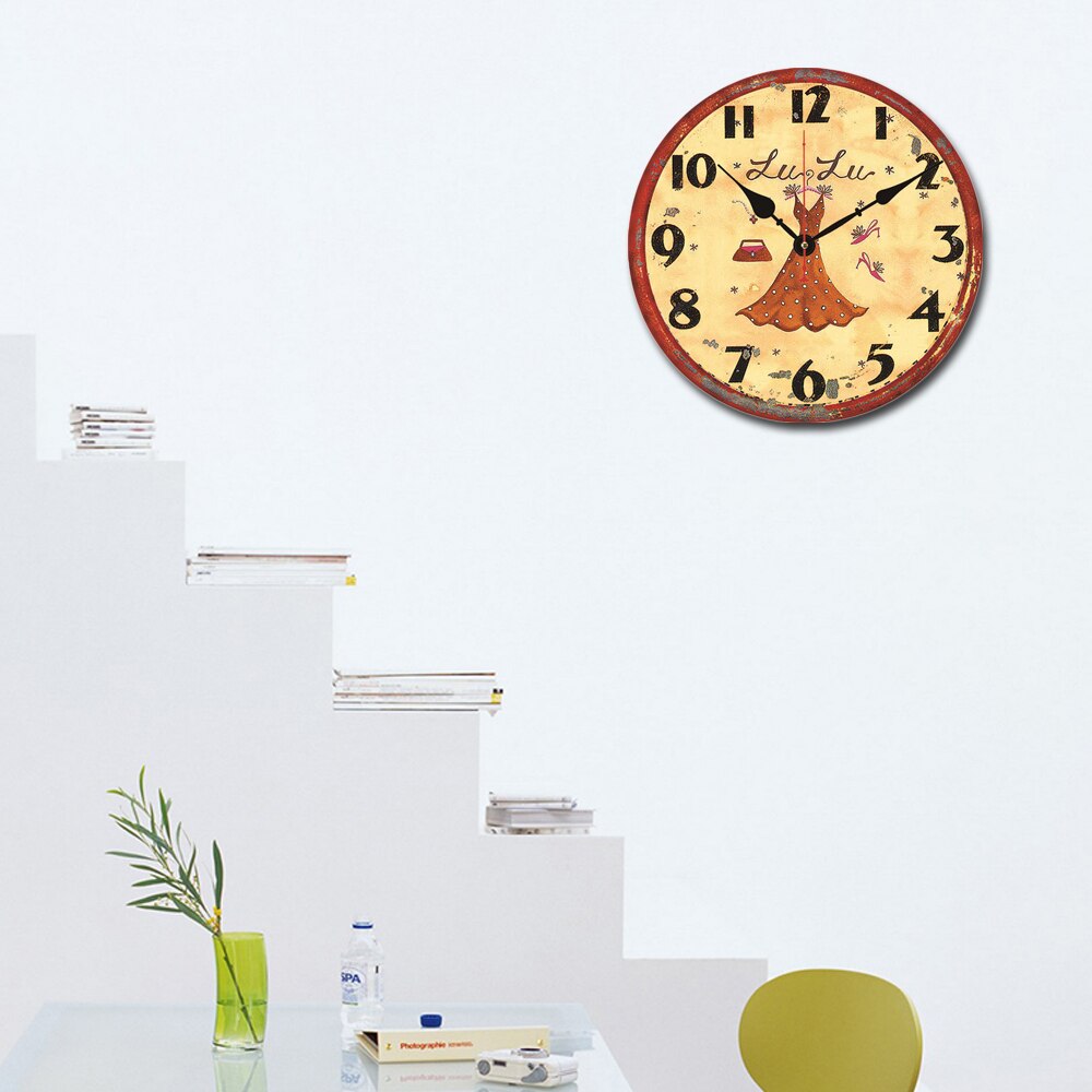 wooden 16 Inch Large Home Silent Non Ticking Round... – Grandado